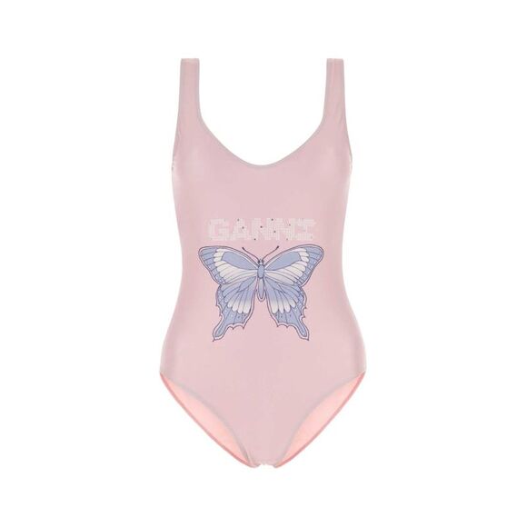 Ganni | Swim | Ganni Light Pink Stretch Polyester Swimsuit | Poshmark